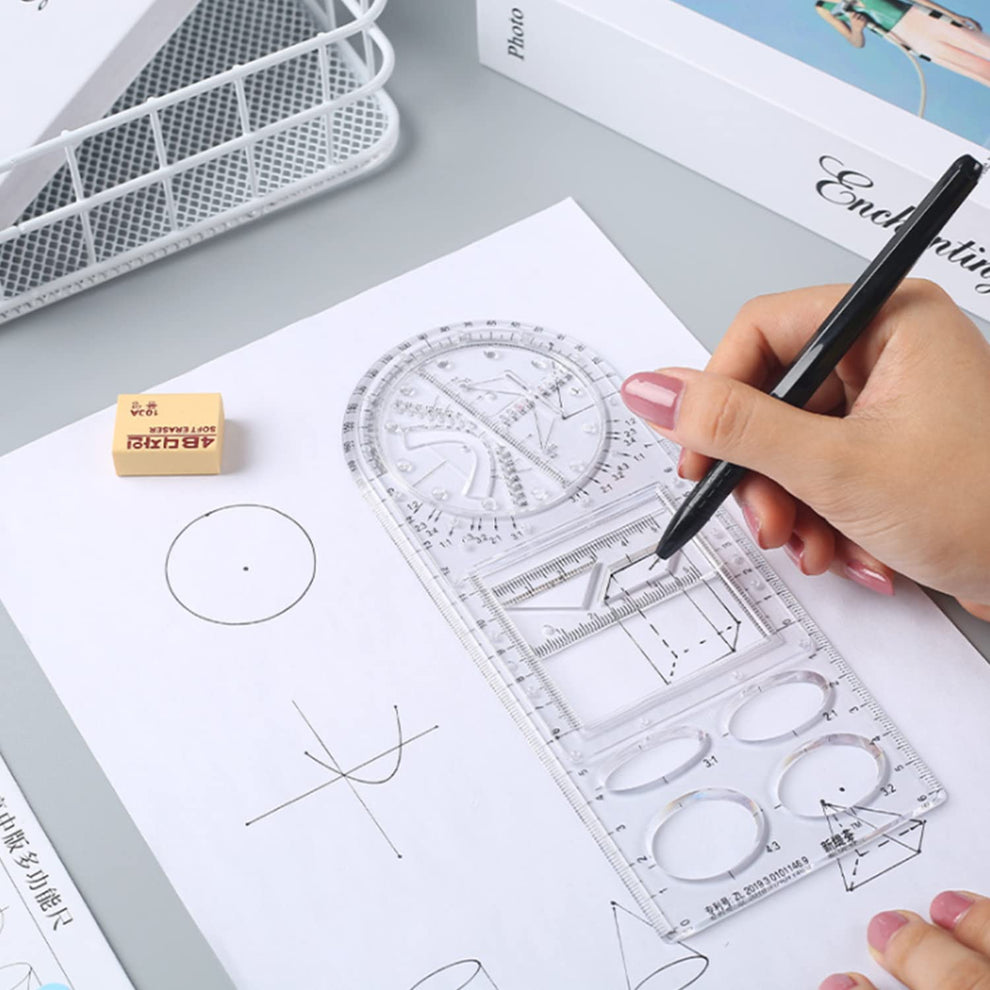 Multifunctional Geometry Ruler – Ideal for Math & Craftwork – Home ...