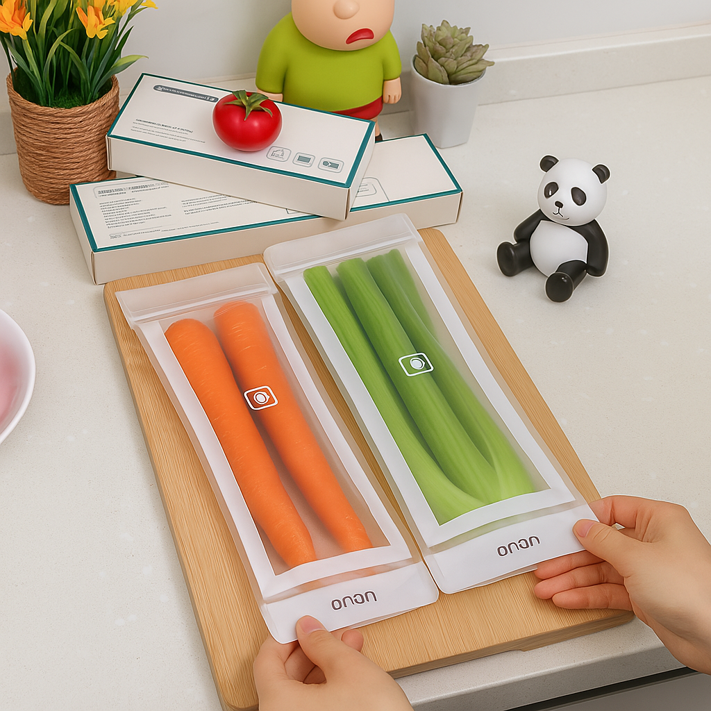 Tall Resealable Vegetable Storage Bags | Fresh-keep Zip Pouches – Home ...